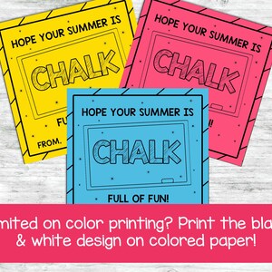End of the Year Gift for Students, End of the School Year Tags, Chalk ...