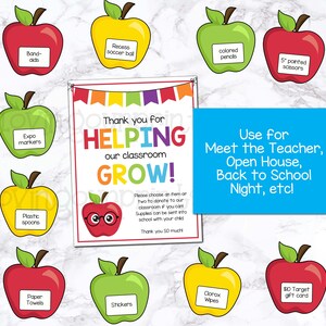 Teacher Wishlist, Editable Teacher Wish List, Apple Classroom ...