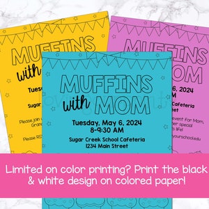 Editable Muffins With Mom Flyer, Muffins With Mom Flyer Editable ...