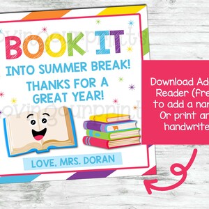 End of the Year Book Tags for Students, Editable End of the School Year ...