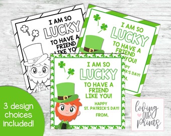 Lucky to Have a Friend Like You St. Patrick's Day Gift Tag - Etsy