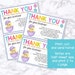 Easter Thank You Cards, Editable Easter Template, Easter Thank You ...
