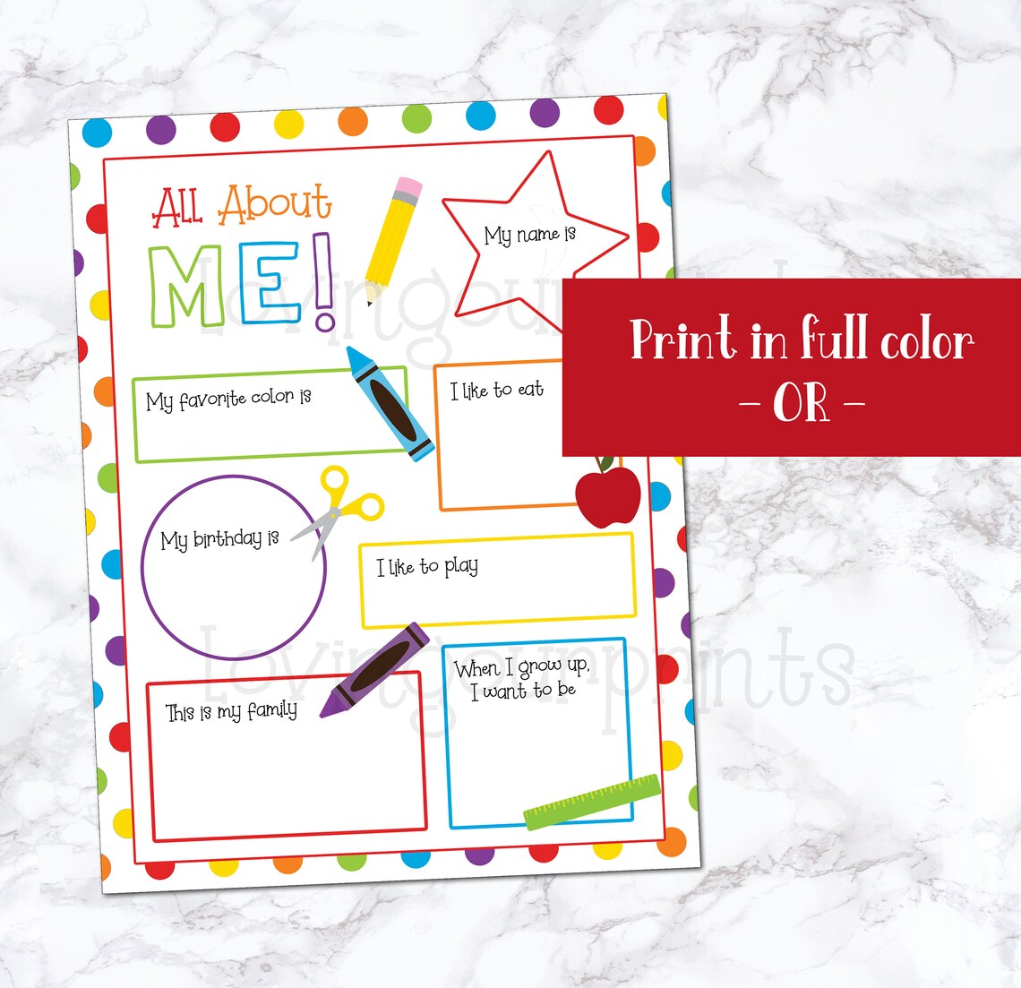 Back to School Interview, First Day of School Printable, All About Me ...