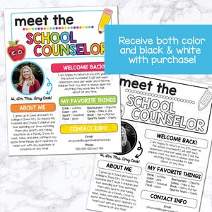 Meet the School Counselor, Editable Meet the School Counselor Flyer ...
