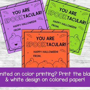 Classroom Halloween Treat, Halloween Treat Tags, Editable Halloween ...