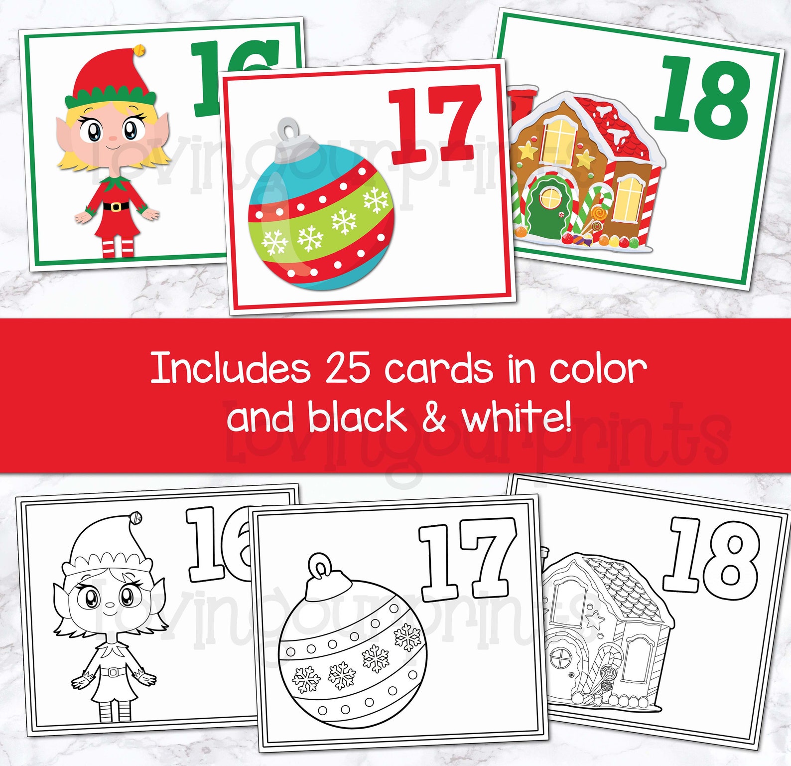 Advent Calendar for Kids, Advent Calendar Activity Cards, Printable ...