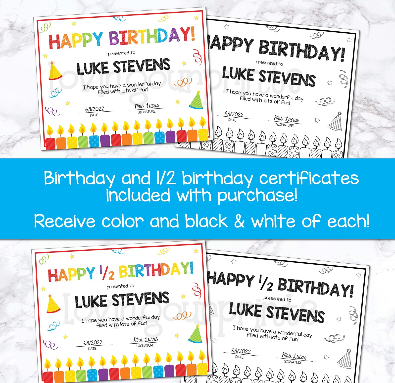 Editable Birthday Certificate, Birthday Certificate Classroom, Student ...