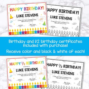 Editable Birthday Certificate, Birthday Certificate Classroom, Student ...
