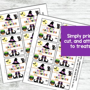 Editable Halloween Tags, Halloween Treat Tags, Printable Halloween Gift ...