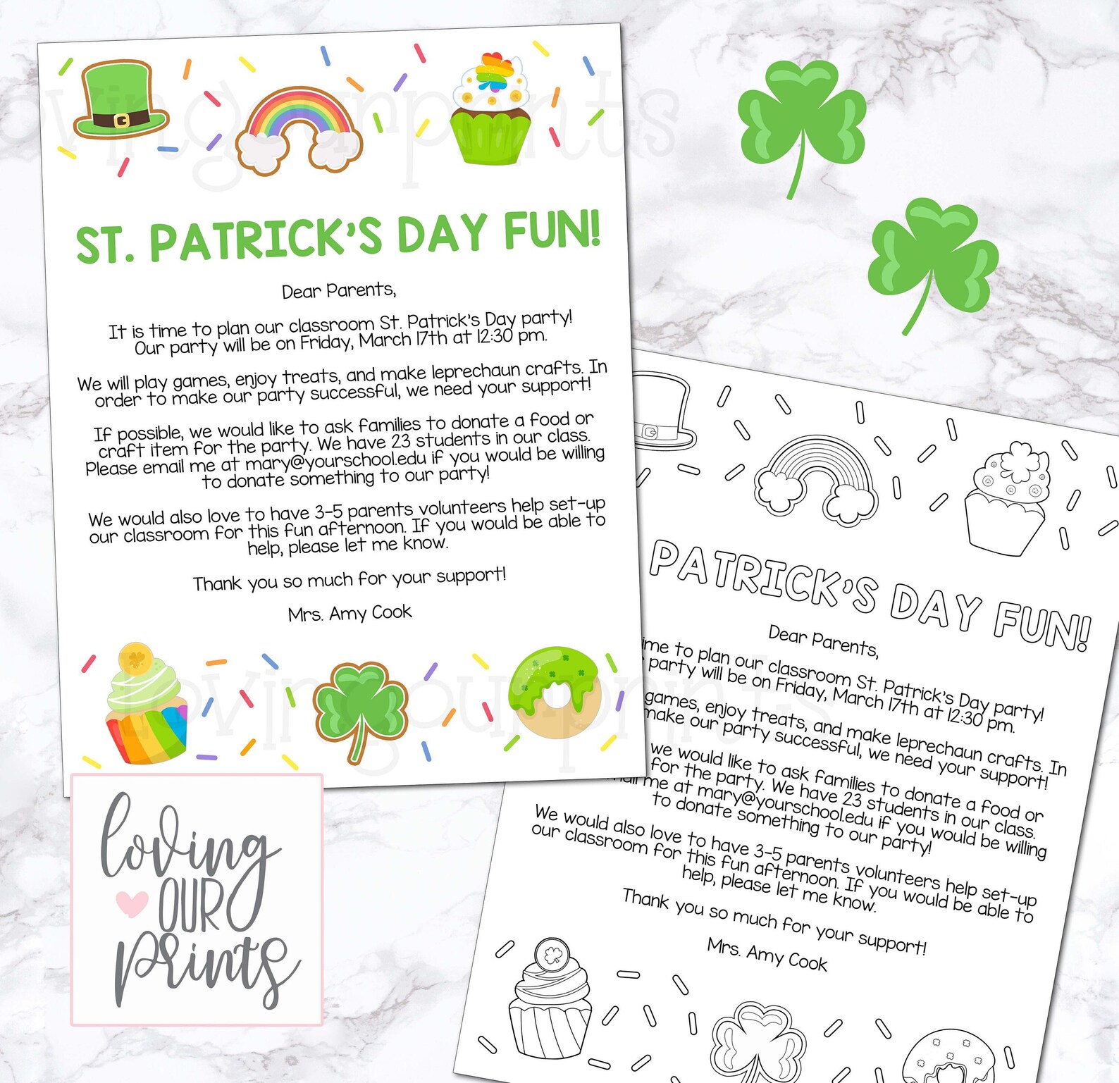 Editable St Patricks Day Class Flyer, St Patricks Day Party Flyer ...