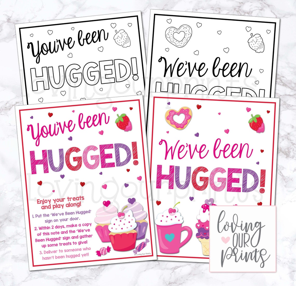 You've Been Hugged Youve Been Hugged Valentine's Day | Etsy