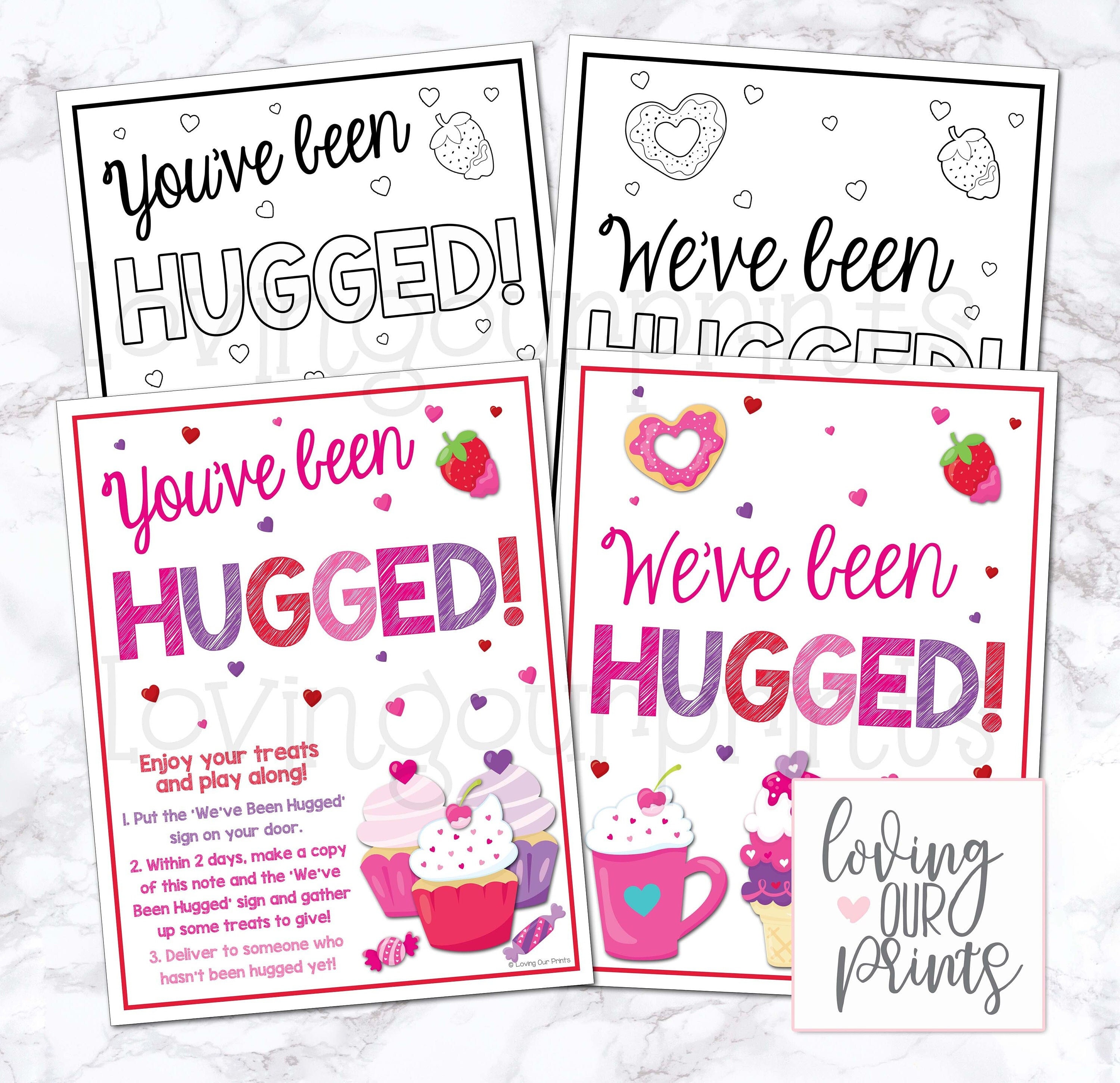 You've Been Hugged Youve Been Hugged Valentine's Day - Etsy