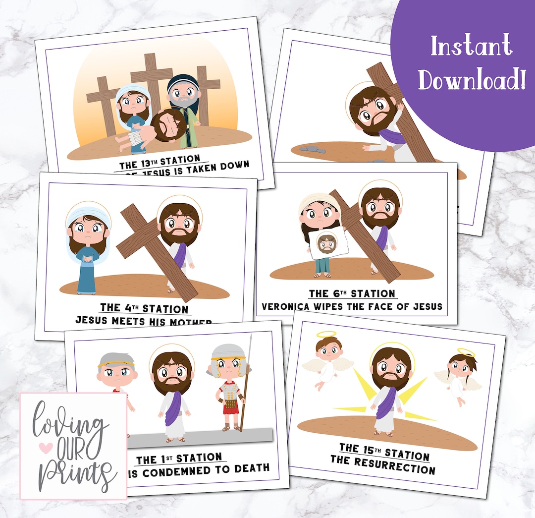 Stations of the Cross for Kids, Easter Story Kids, Stations of the ...