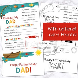 Father's Day Questionnaire, All About My Dad Printable, Father's Day ...