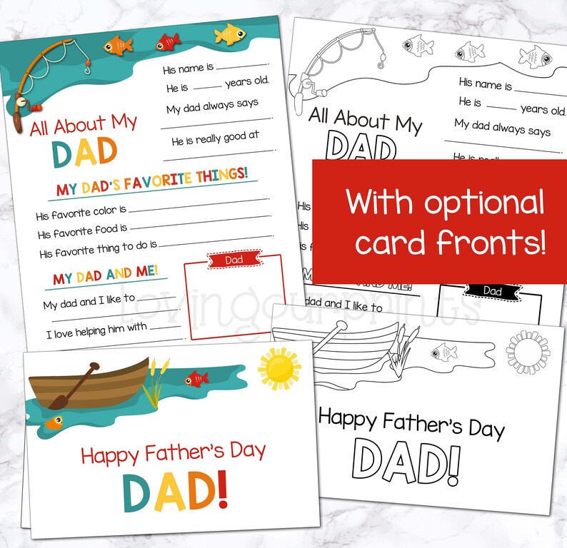 Father's Day Questionnaire, All About My Dad Printable, Father's Day ...