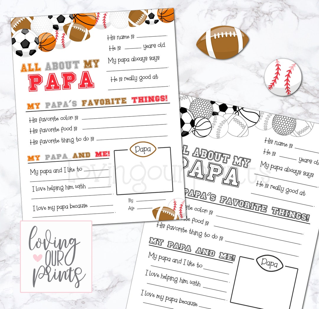 Papa Fathers Day Gift, Fathers Day Gift for Papa, Fathers Day Printable ...