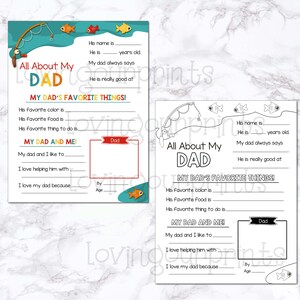Father's Day Questionnaire, All About My Dad Printable, Father's Day ...