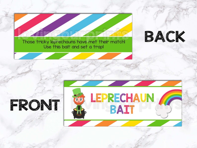 Leprechaun Bait Leprechaun Bait Labels St Patricks Day | Etsy