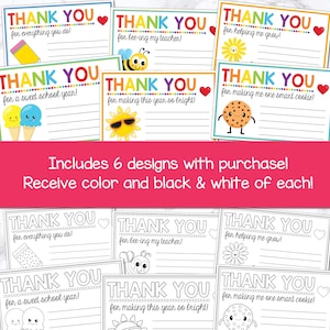 Teacher Appreciation Notes Bundle, Teacher Appreciation Note, Teacher ...