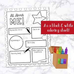 Back to School Interview, First Day of School Printable, All About Me ...