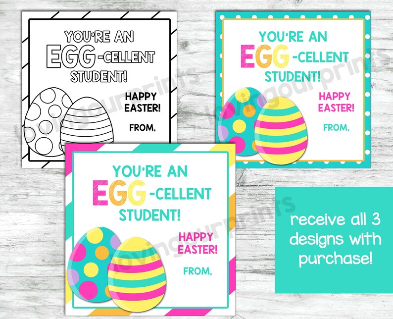 Eggcellent Easter, Editable Easter Tags, Egg-cellent, Editable Easter ...