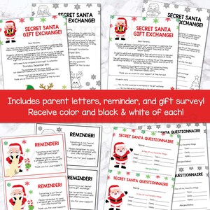 Secret Santa Gift Exchange, Secret Santa Gift Exchange Questionnaire ...