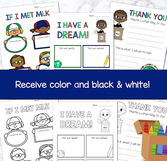 Hojas De Trabajo De Mlk Para Primer Grado