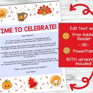 Thanksgiving Class Party, Editable Thanksgiving Class Party Flyer ...