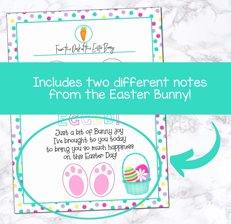 You've Been Egged Printable, Easter Bunny Letter Printable, Easter ...