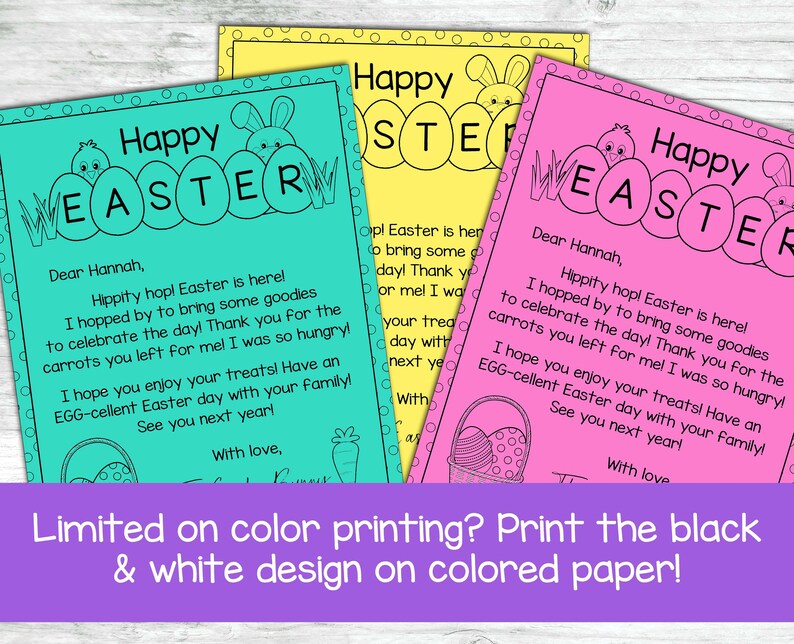 Editable Easter Bunny Letter Easter Bunny Letter Easter - Etsy