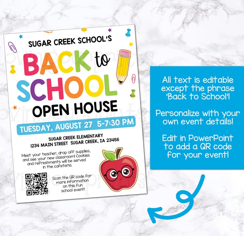Back to School Open House, Back to School Open House Invite, Back to ...
