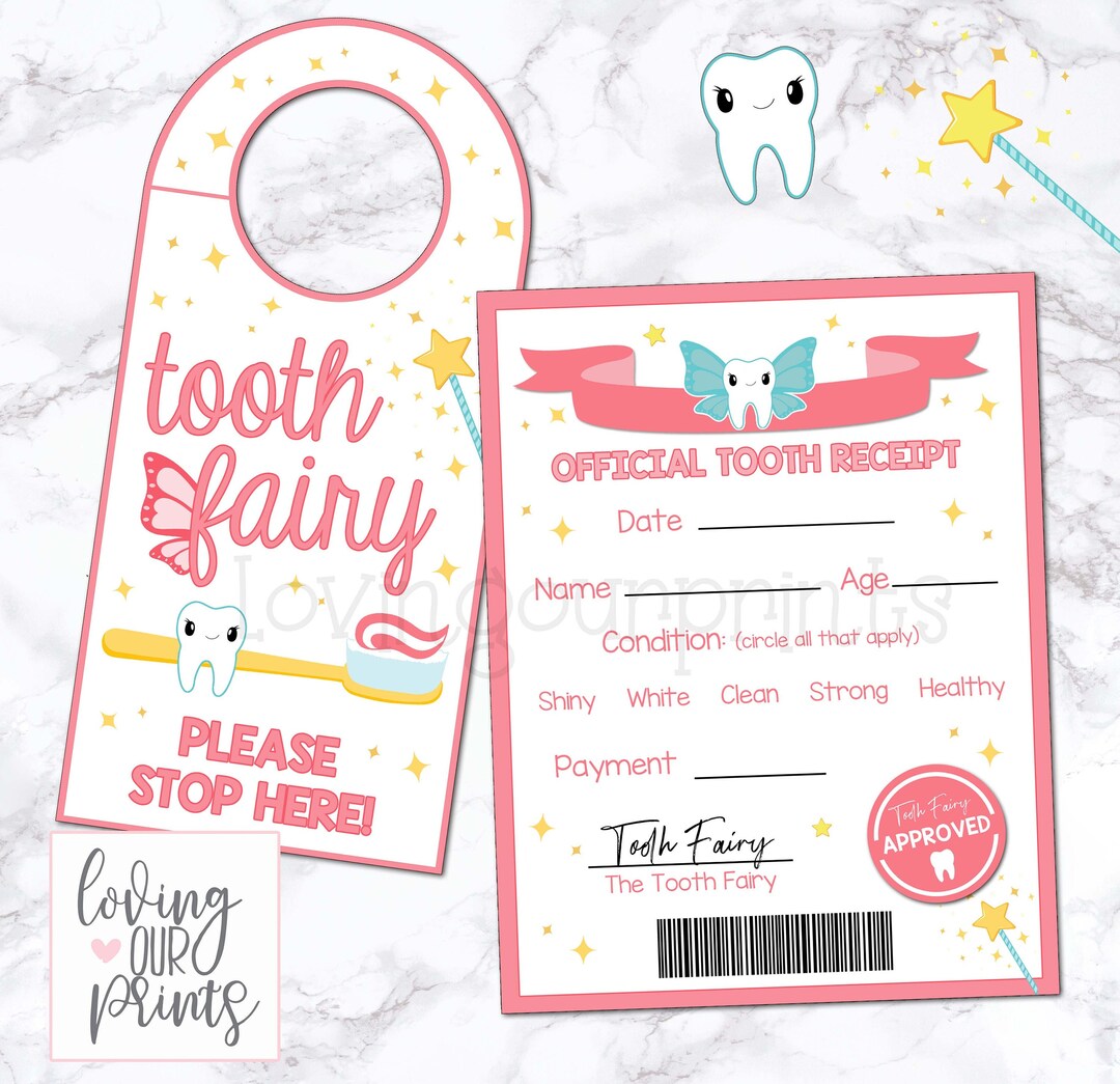 Lost Tooth Record, Tooth Fairy, Tooth Fairy Receipt, Tooth Fairy Door ...