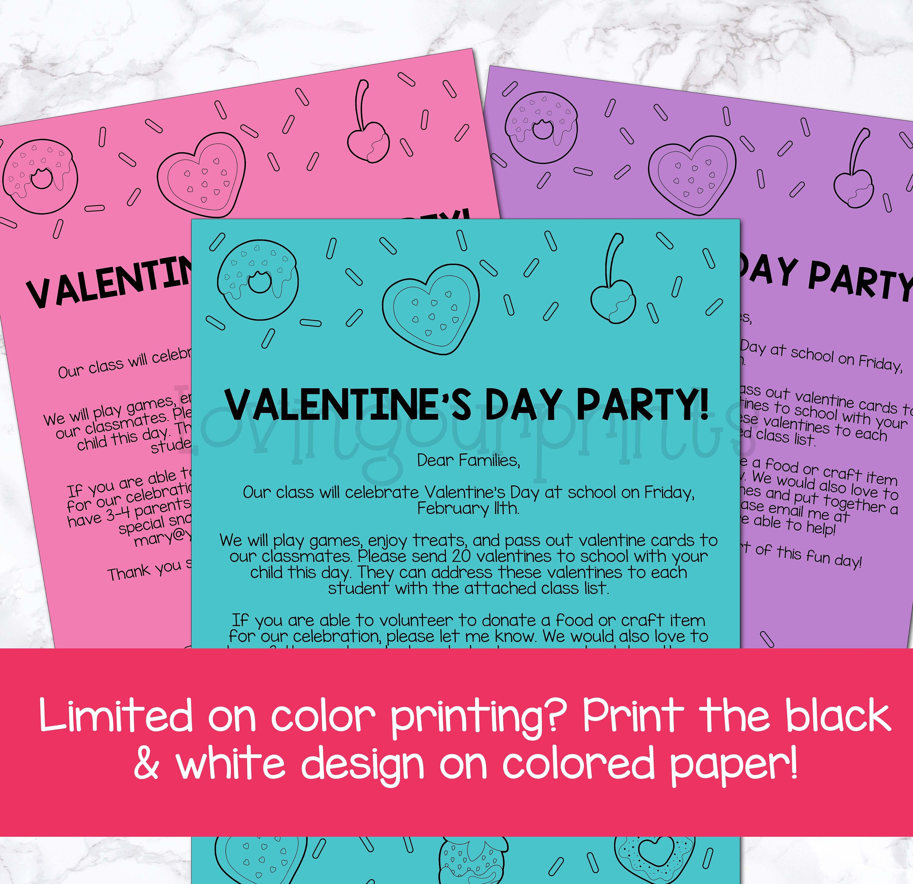 Editable Valentine's Day Class Party Flyer, Valentines Day Class Party ...