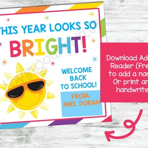 Editable Back to School Treat Tags, Back to School Treats for Students ...