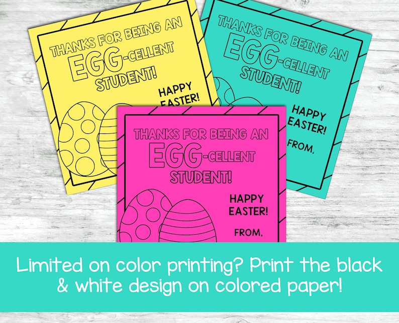 Eggcellent Easter Editable Easter Tags Egg-cellent Editable - Etsy