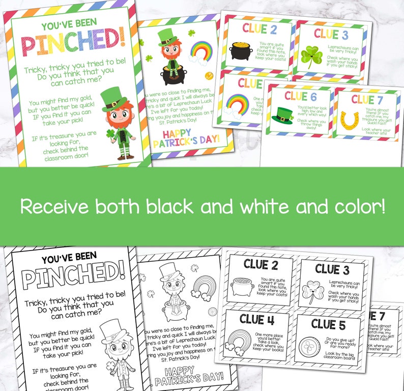 St Patricks Day Scavenger Hunt, Leprechaun Scavenger Hunt School, St ...