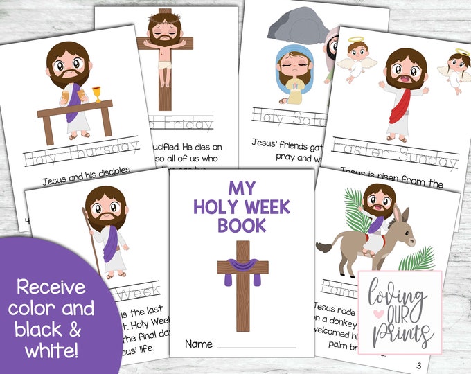 Holy Week Coloring Page Craft: 3D Lent Activity (printable) - Etsy Canada