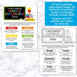 Catholic Schools Week Flyer, Catholic Schools Week, Editable Template ...