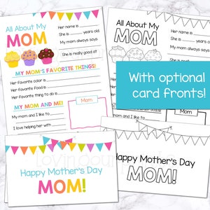 Mothers Day Card From Kids, Mothers Day Printable Card, Mothers Day ...