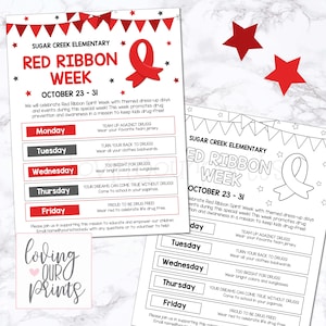 Red Ribbon Week, Editable Red Ribbon Week Flyer, Red Ribbon Week ...