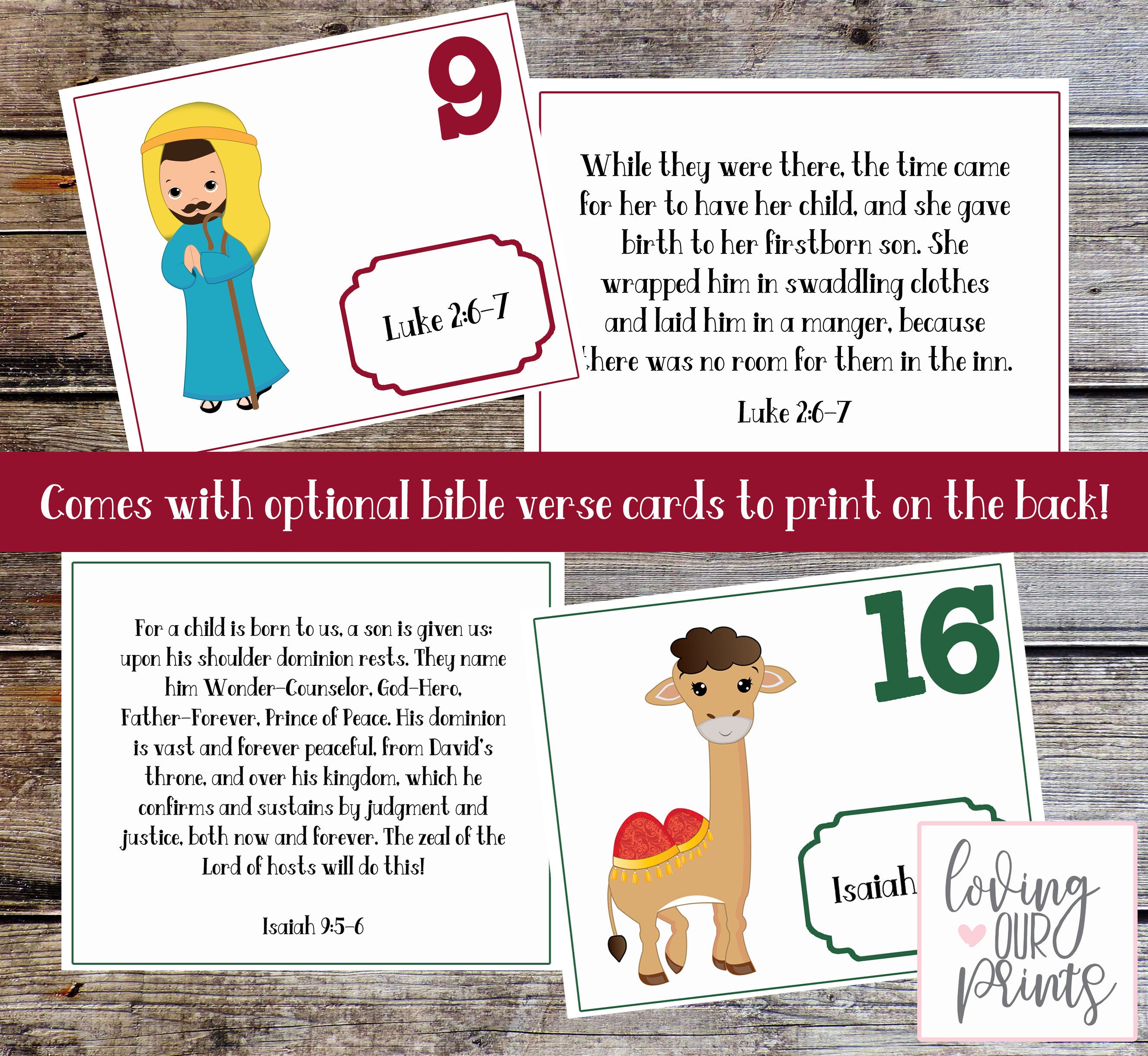 Nativity Advent Calendar, Advent Calendar Printable, Advent Calendar ...