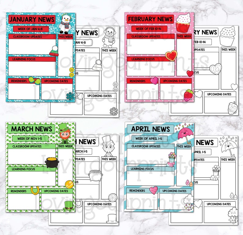 Editable Teacher Newsletter, Teacher Newsletter Template, Newsletter ...