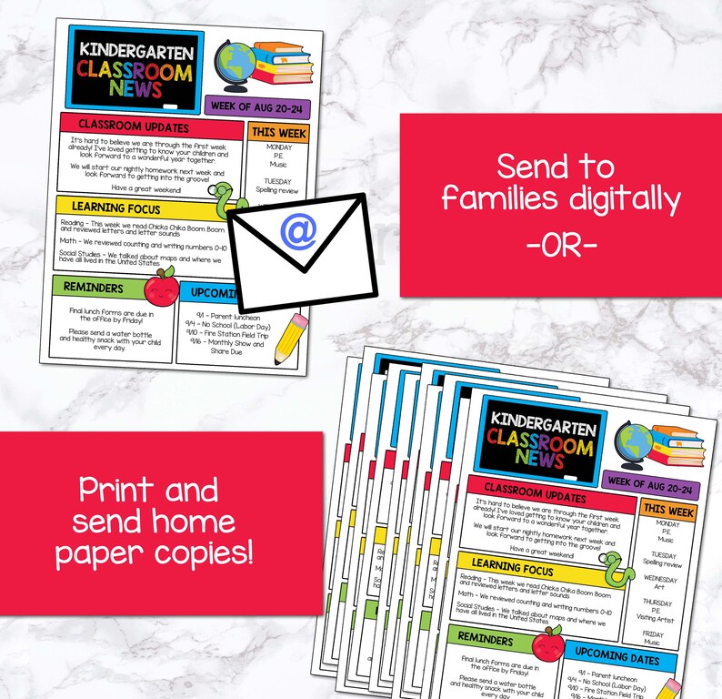 Teacher Newsletter Template Editable Teacher Newsletter - Etsy