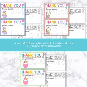 Easter Thank You Cards, Editable Easter Template, Easter Thank You ...