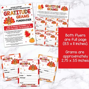 Gratitude Grams, Gratitude Gram Fundraiser, Thanksgiving Candy Grams ...