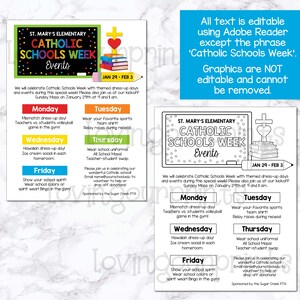 Catholic Schools Week Flyer, Catholic Schools Week, Editable Template ...