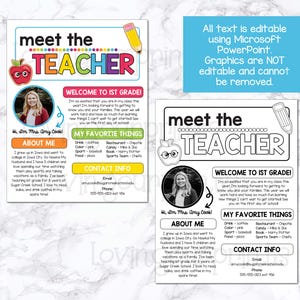 Meet the Teacher, Meet the Teacher Template, Meet the Teacher Editable ...