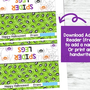 Halloween Treat Tags, Editable Halloween Tags for Kids, Halloween ...