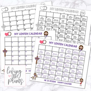 Ash Wednesday Activities, Editable Lent Calendar, Lenten Activities ...