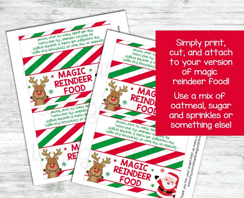 Magic Reindeer Food, Magic Reindeer Food Printable, Magic Reindeer Food ...